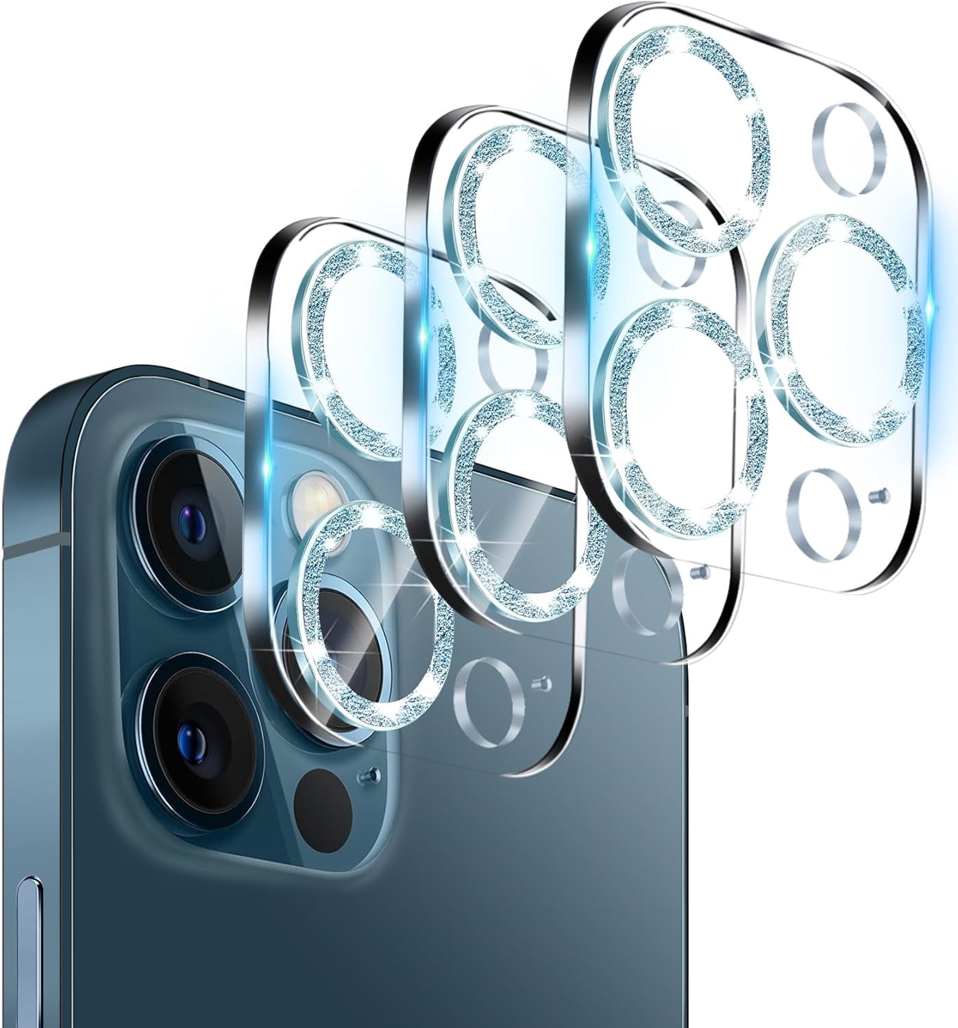 3 Pack Tempered Glass Camera Lens Protector for iPhone 12 Pro 6.1 ...