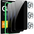 3 Pack Tempered Glass Privacy Screen Protector for iPhone 16 Pro Max ...