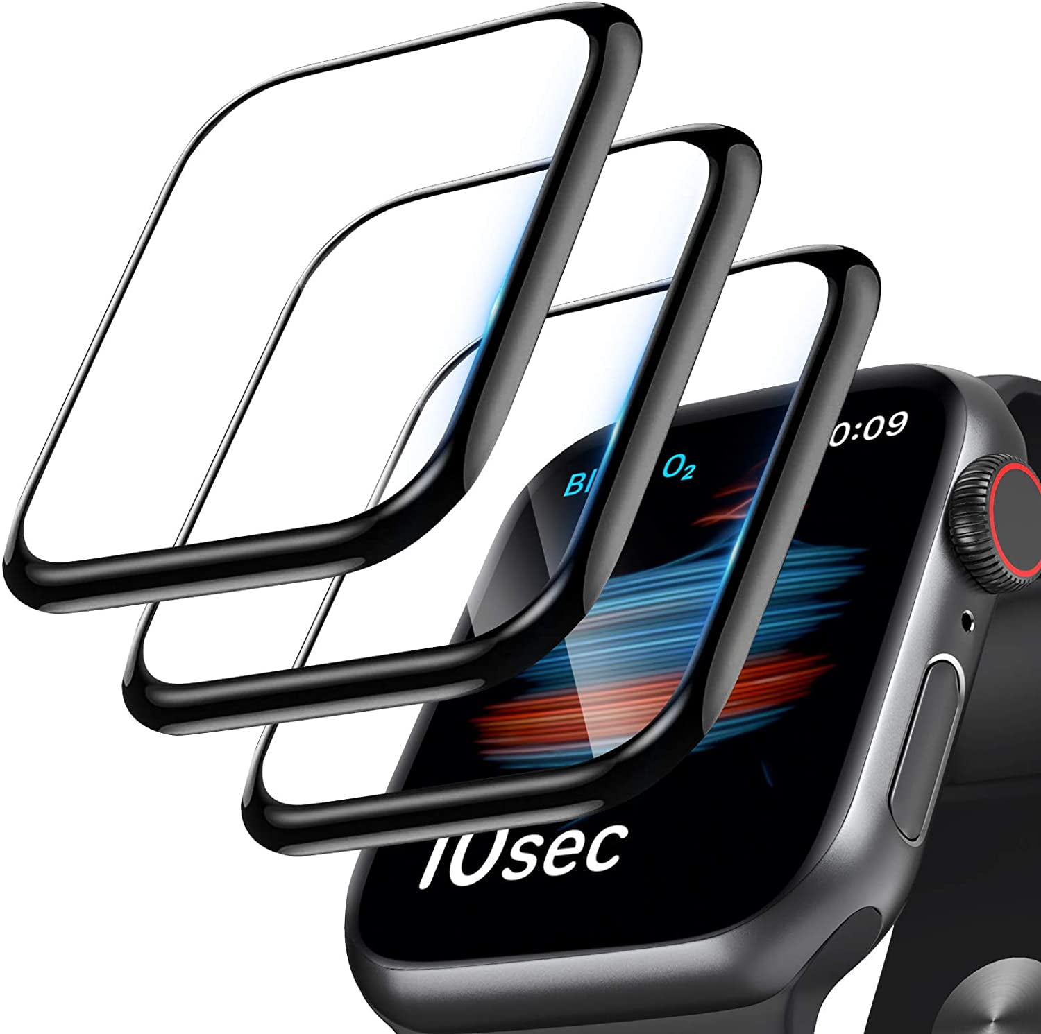 [3 Pack] Tempered Glass Screen Protector Compatible for Apple Watch ...