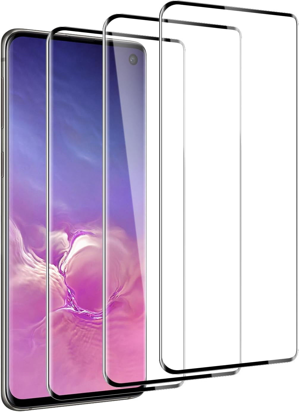 3 Pack Tempered Glass Screen Protector for Samsung Galaxy S10, 9H ...