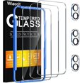 3 Pack Tempered Glass Screen Protector for iPhone 16 with 3 Pack Camera ...