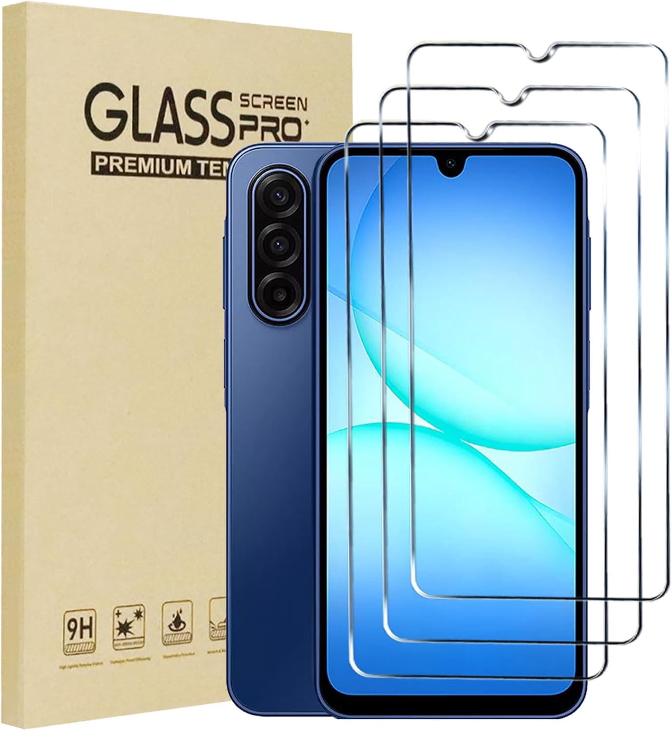 3 Pack Tempered Glass Screen Protectors Compatible with Samsung Galaxy ...