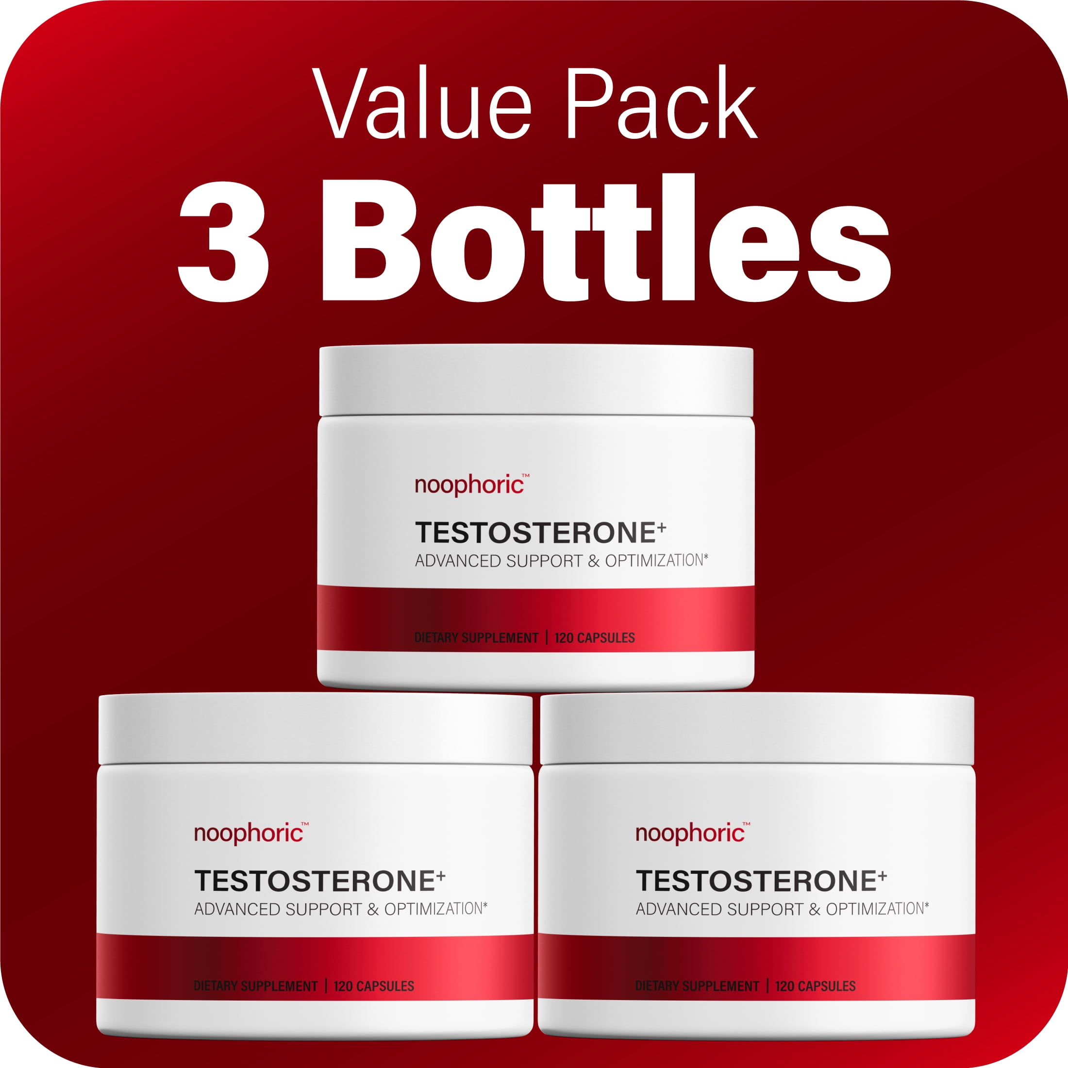 (3 Pack) Testosterone Booster for Men - Testosterone Supplement for Men ...