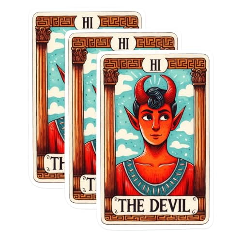 (3 Pack) The Devil Tarot Card Decals - Laptop Decal - Occult Decals - 3 ...