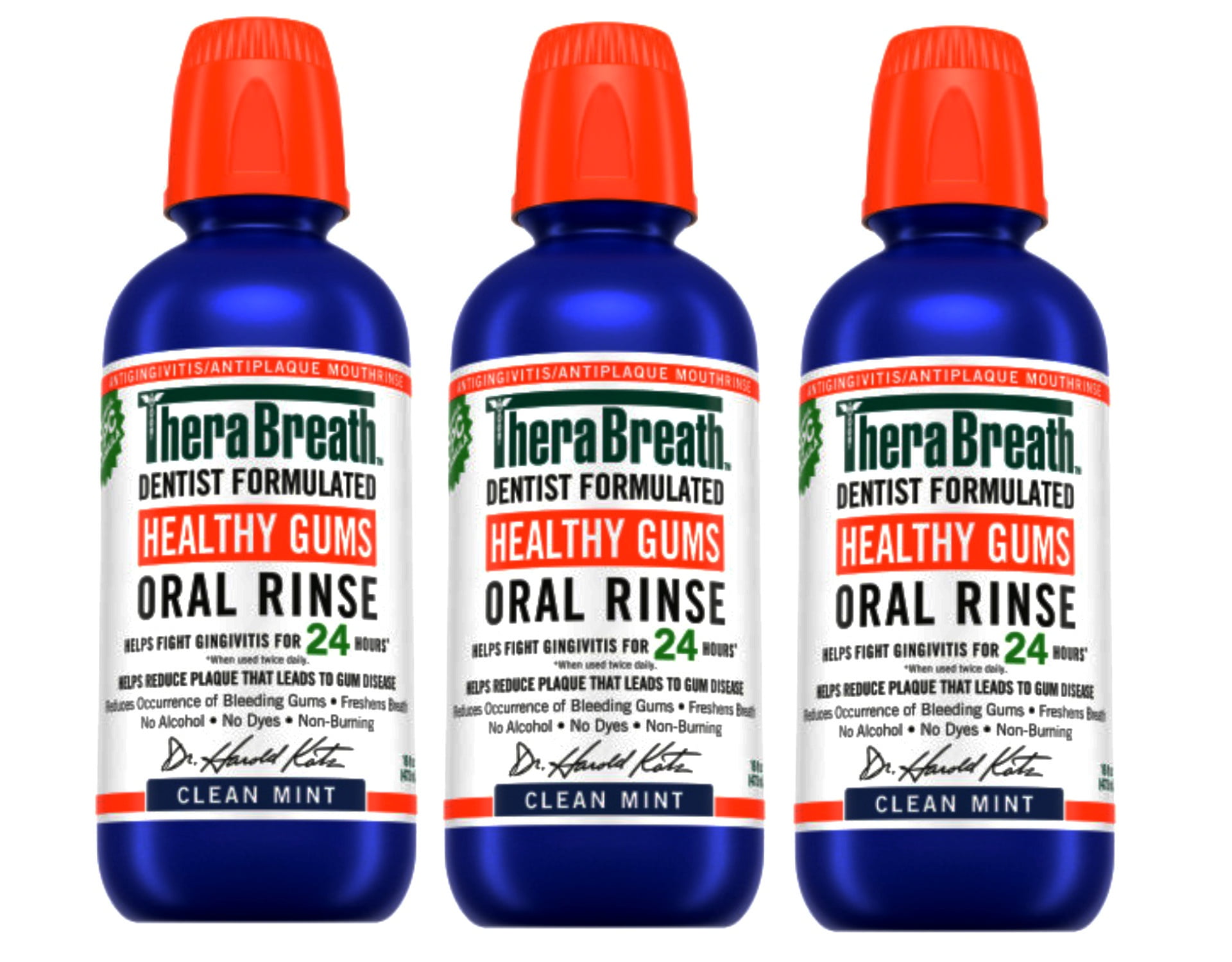 3 Pack - TheraBreath Healthy Gums Mouthwash, Antigingivitis Oral Rinse ...