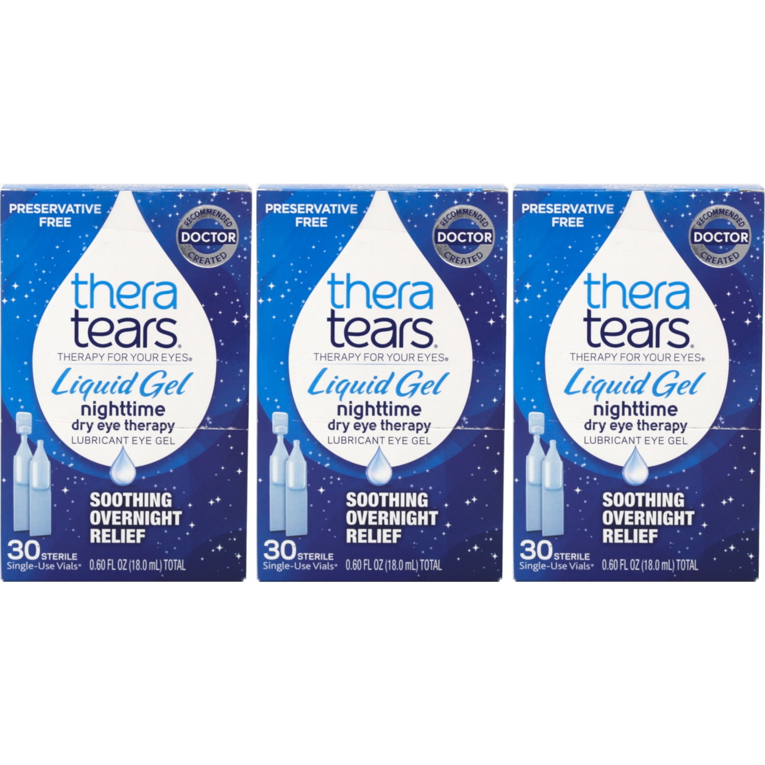 TheraTears Liquid Gel - Thicker Version, 3 Pack Single-Use Containers ...