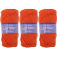 3 Pack Threadart 100% Pure Cotton Crochet Yarn Size 2 | Orange | 50 ...