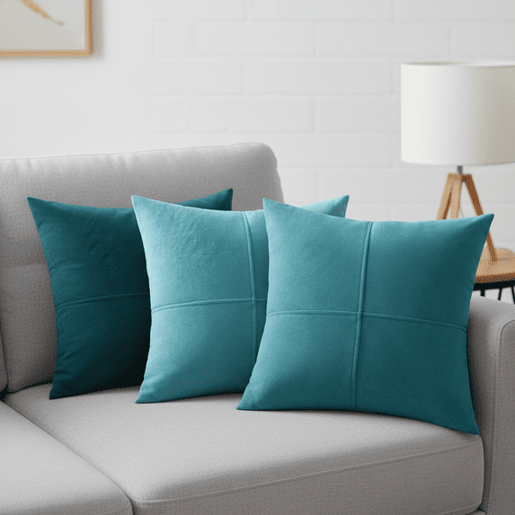3 Pack Throw Pillows with Inserts 3 Sizes Soft Double-Sided Skin ...