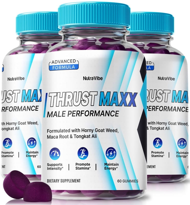 (3 Pack) Thrust Maxx Gummies – Official ThrustMaxx ME All-Natural Gummy ...