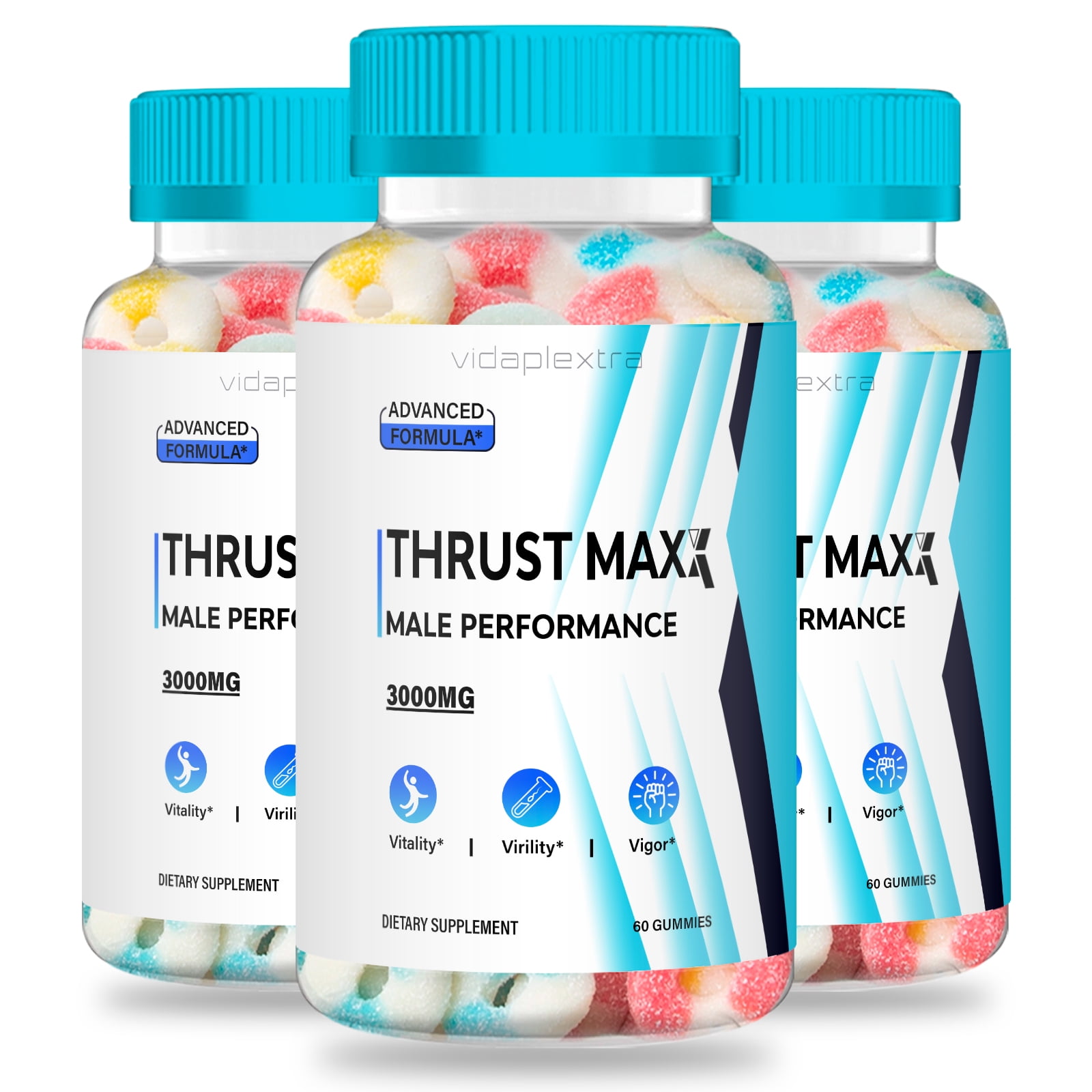 (3 Pack) Thrust Maxx Gummies - Thrust Maxx Male Gummies - Walmart.com