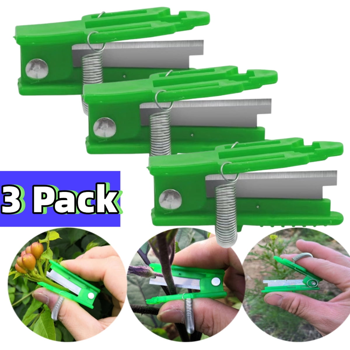 3 Pack Thumb Garden Shears, Pruning Scissors Gardening Tools, Pruners ...