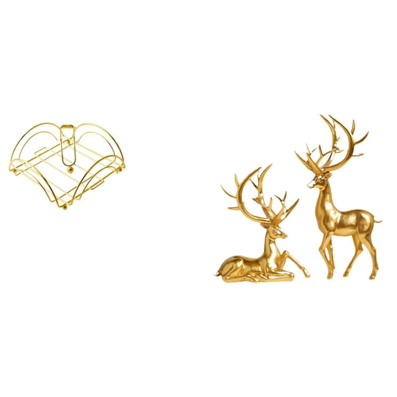 3 Pack Tissue Holder Deer Sculpture Statue Paper Napkin Storage Resin ...