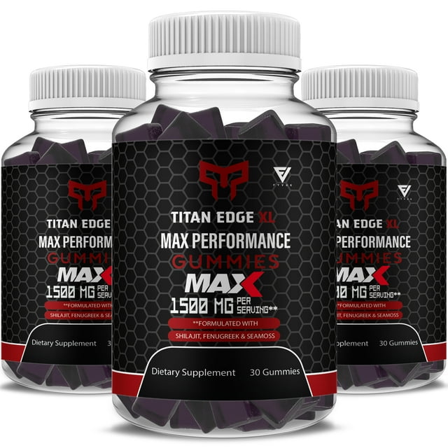 (3 Pack) Titan Edge XL Max Gummies Titan Edge XL Max Advanced ...