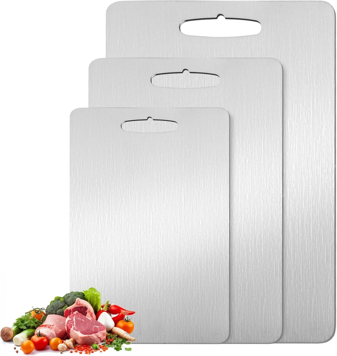3 Pack Titanium Cutting Board-100% Pure Titanium Cutting Boards For ...