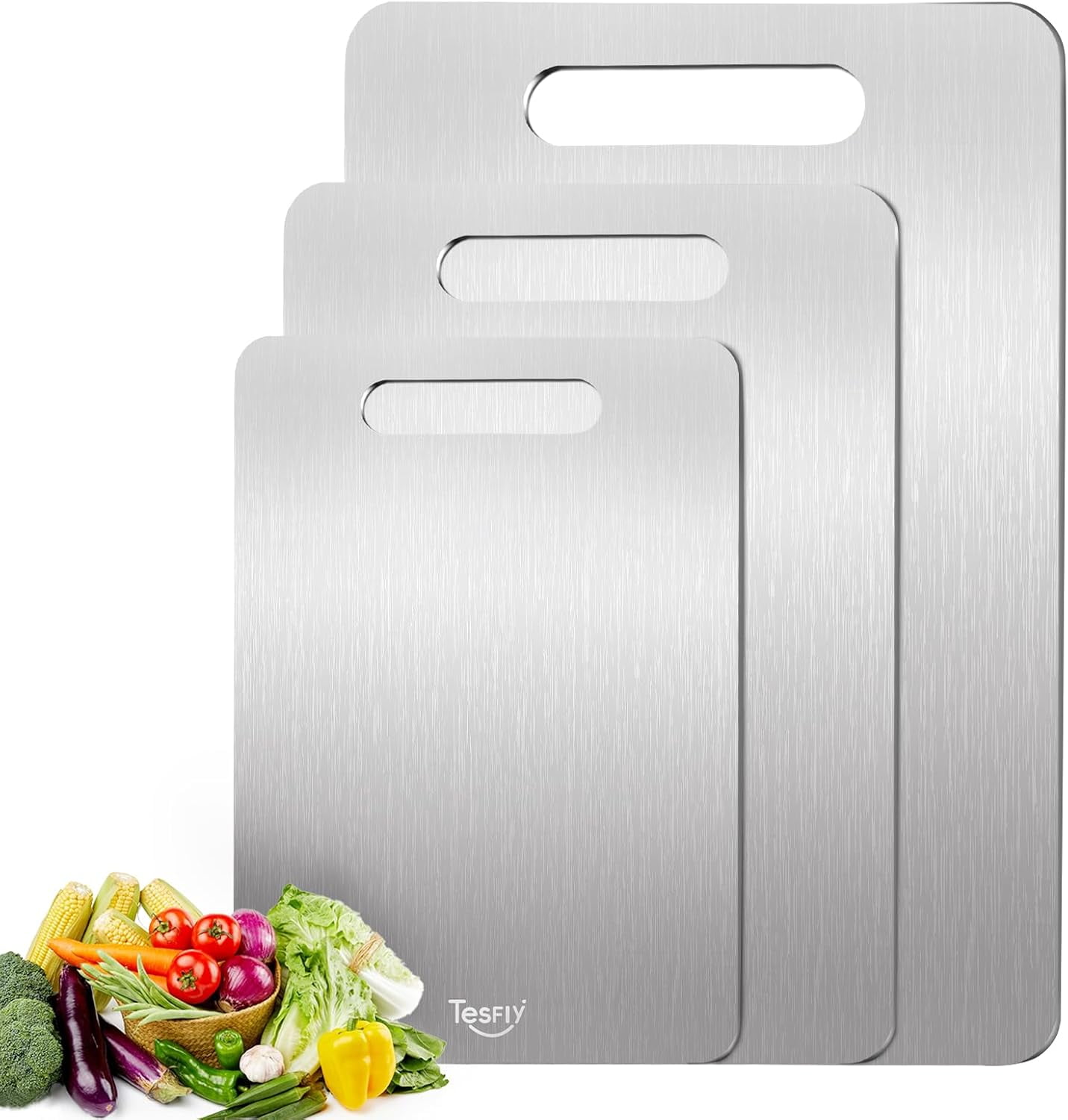 3 Pack Titanium Cutting Board - 100% Pure Titanium Cutting Boards For ...