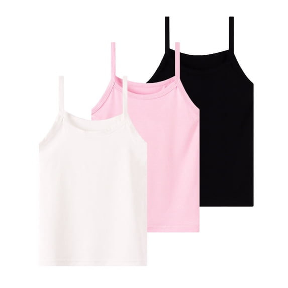 3-Pack Toddler Girls Basic Camisole Dance Tank Tops Solid Color ...