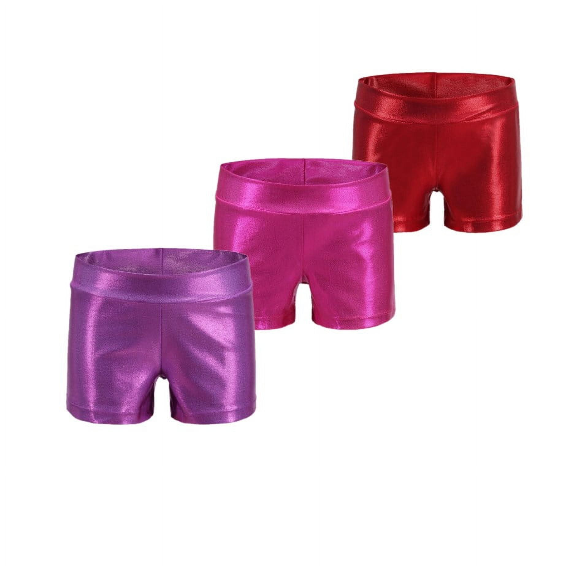 3 Pack Toddler Little Girls Glitter Athletic Gymnastics Shorts, Uccdo ...