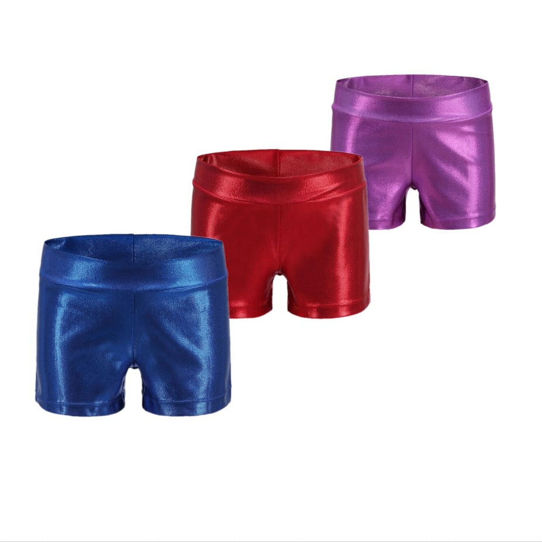3 Pack Toddler Little Girls Glitter Athletic Gymnastics Shorts, Uccdo ...