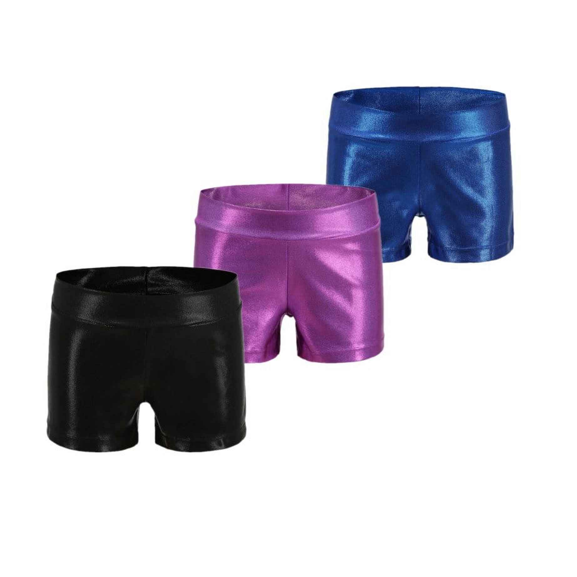3 Pack Toddler Little Girls Glitter Athletic Gymnastics Shorts, Uccdo ...
