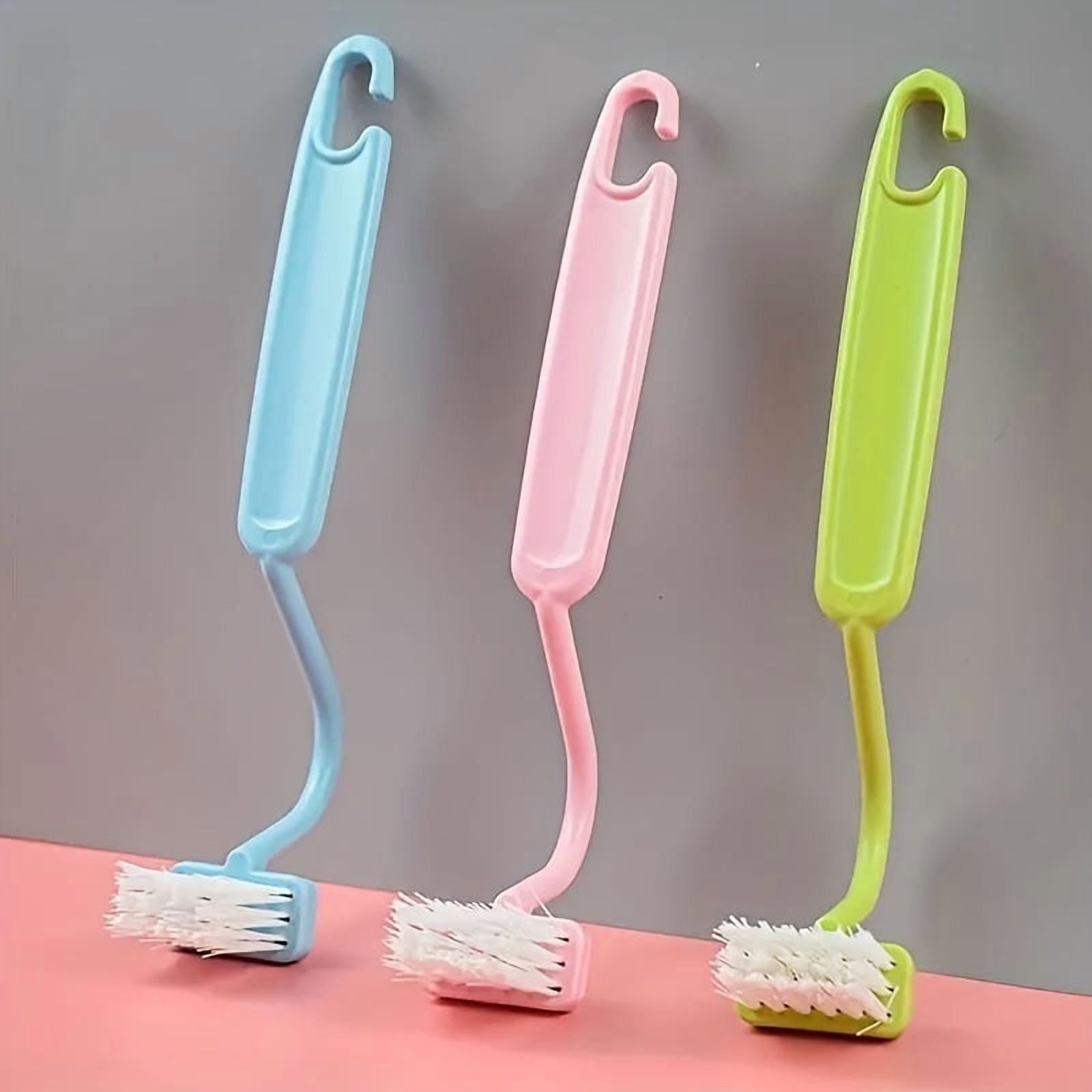 3-Pack Toilet Brush Set – Long Handle V-Shaped Scrubbers for Deep ...