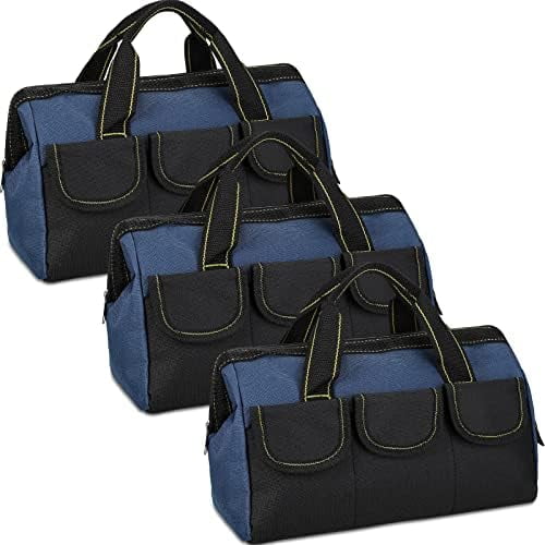 3 Pack Tool Bag for Men with Waterproof Hard Bottom, Heavy Duty Tool ...