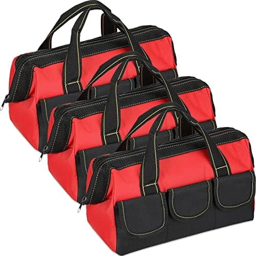3 Pack Tool Bag for Men with Waterproof Hard Bottom, Heavy Duty Tool ...