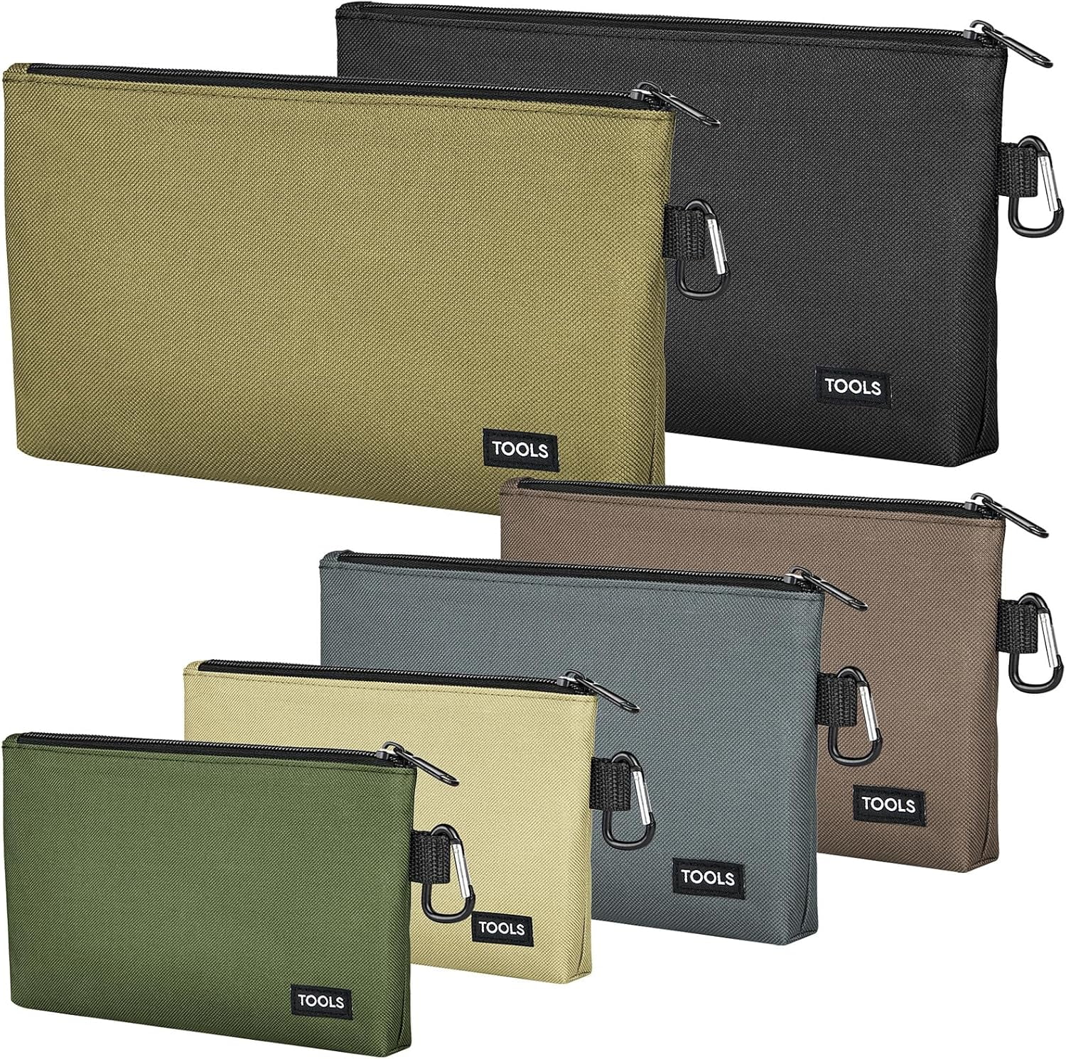 3 Pack Tool Bag Zipper Pouch, Premium Tool Pouch, Utility Multipurpose ...