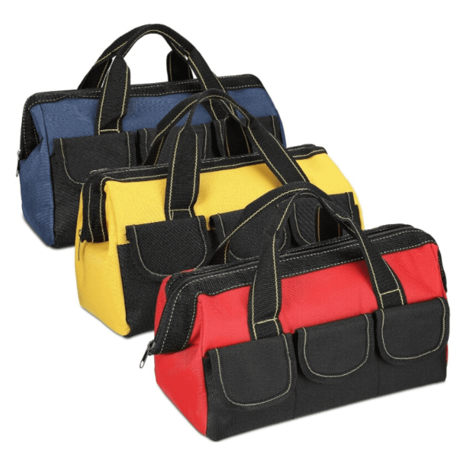 3 Pack Tool Bag for Men with Waterproof Hard Bottom, Heavy Duty Tool ...