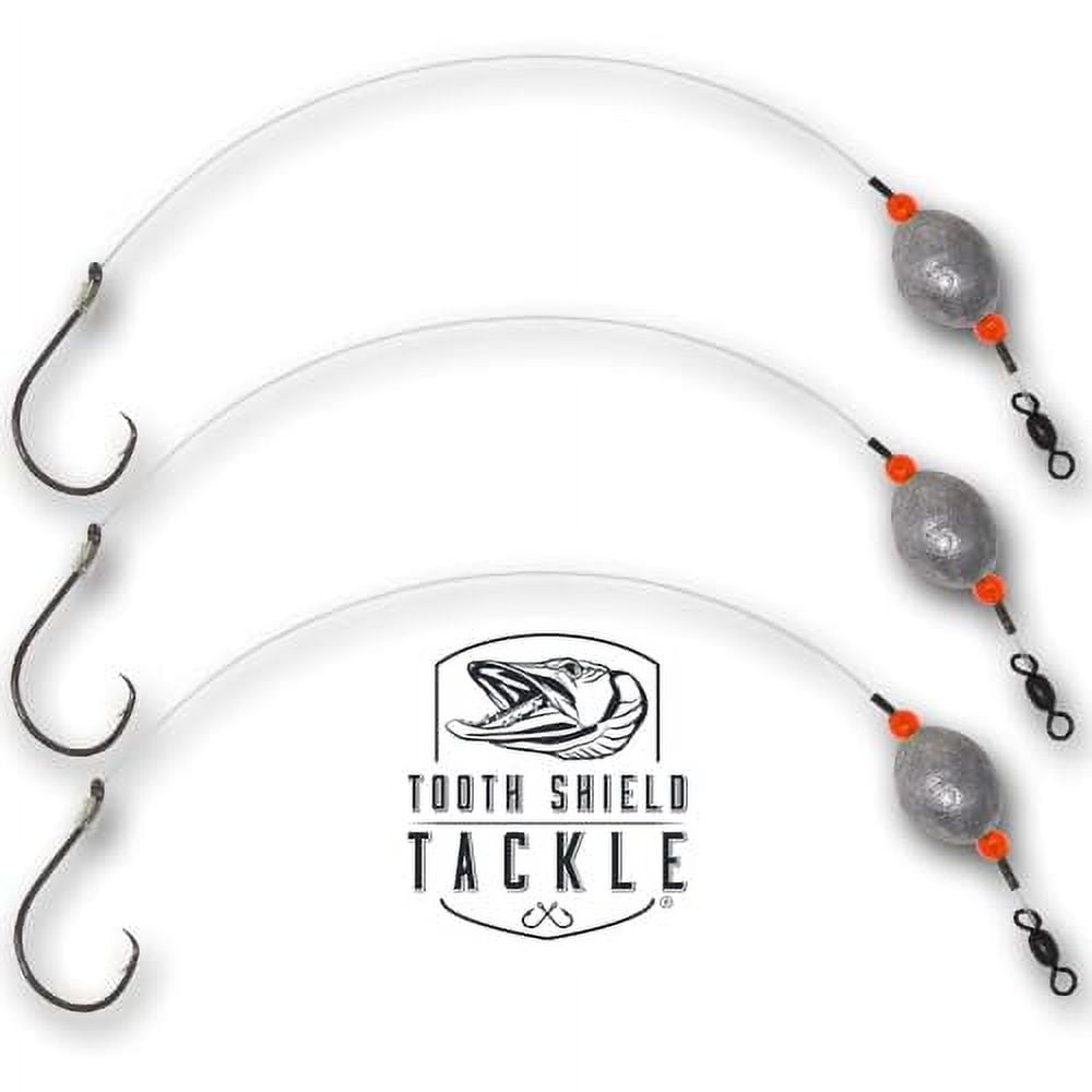 3 Pack Tooth Shield Tackle Carolina Drum Rig Redfish Rig Catfish [80lb ...
