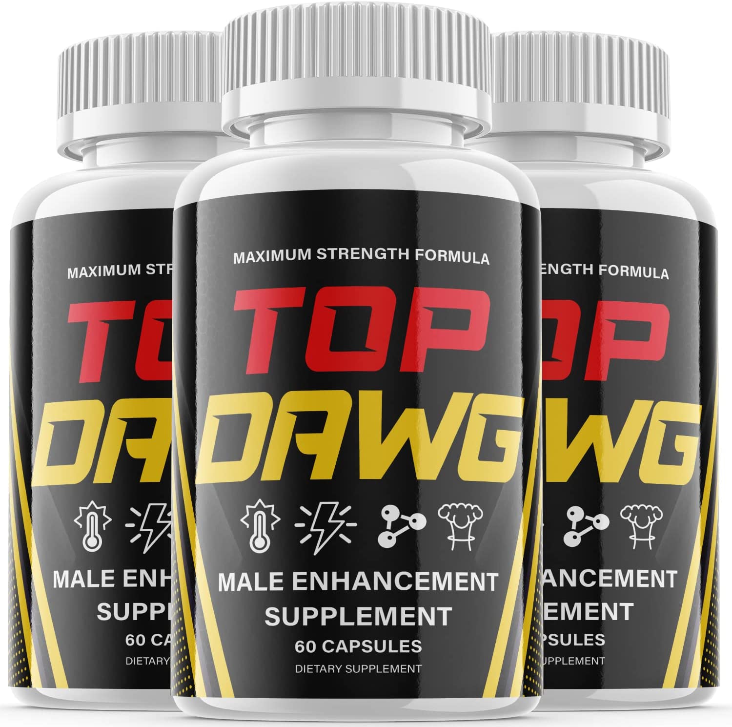 (3 Pack) Top Dawg - 180 Capsules - Walmart.com