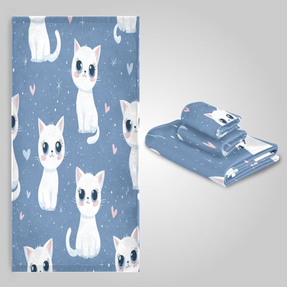 3 Pack Towel Set - Bath Towel, Hand Towel & Washcloth for Daily ...
