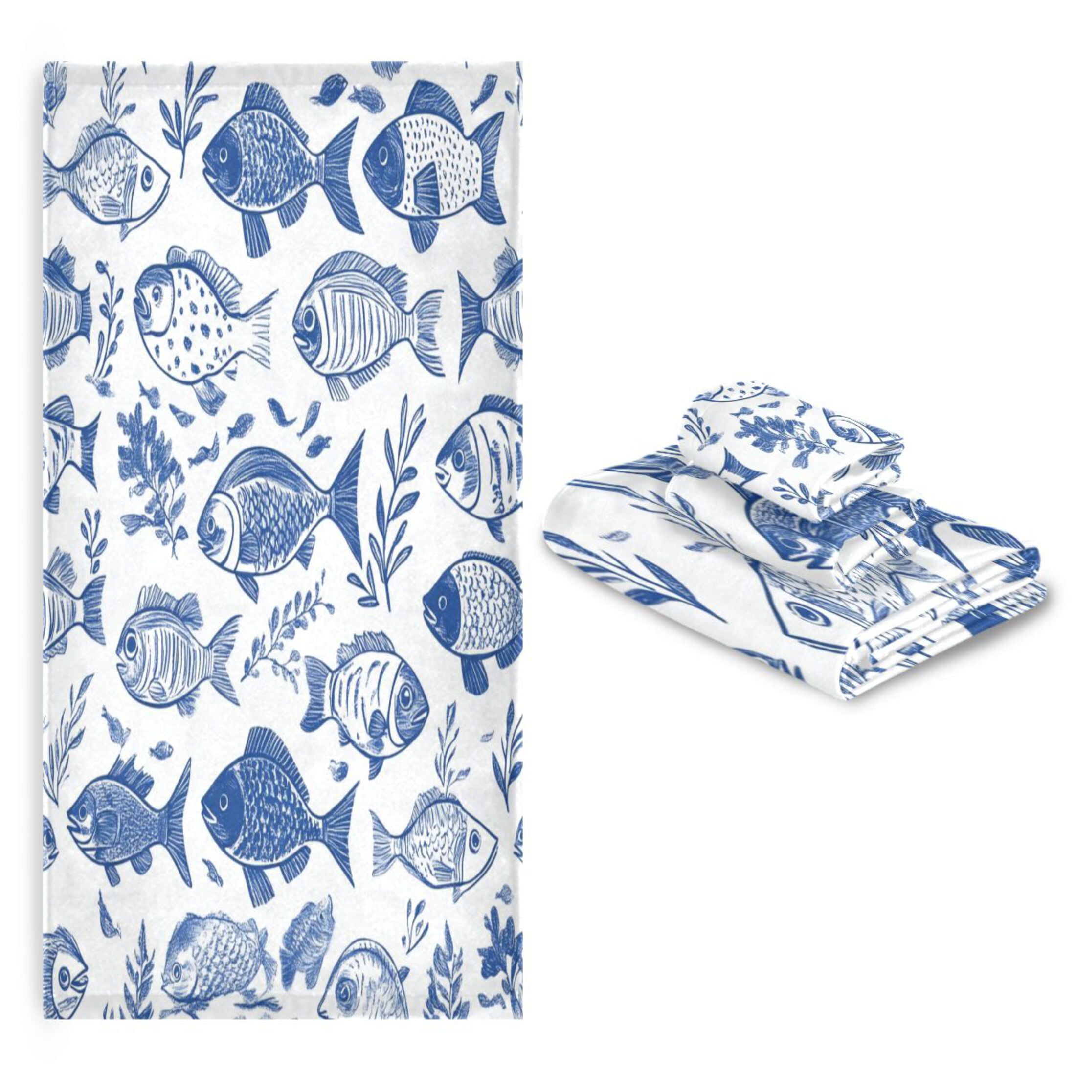 3 Pack Towel Set with Bath Towels, Hand Towels & Washcloths for ...