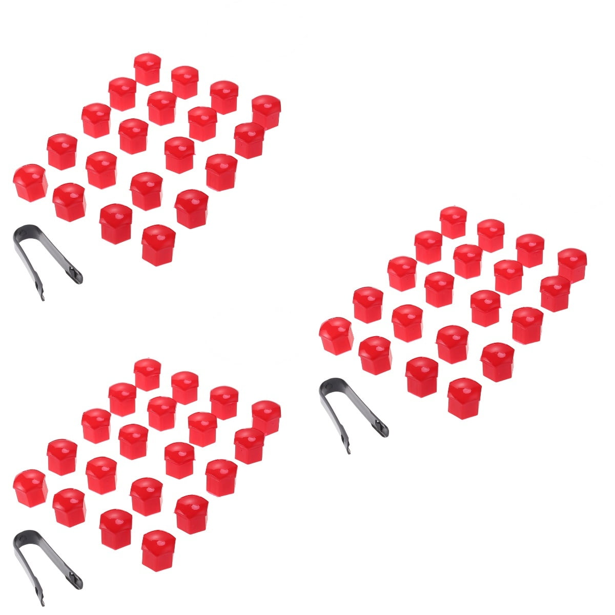 3 Pack Trailer Wheel Axle Nuts and Retainers Lug Nut Cover Sets Baby ...