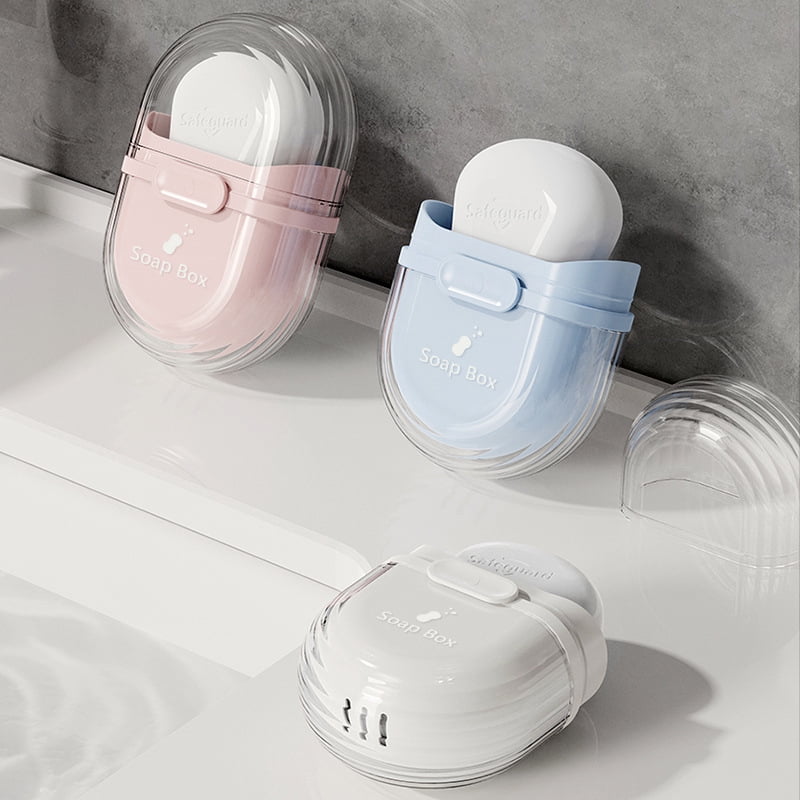 3 Pack Travel Soap Case Set, Leakproof Plastic Soap Holder for ...