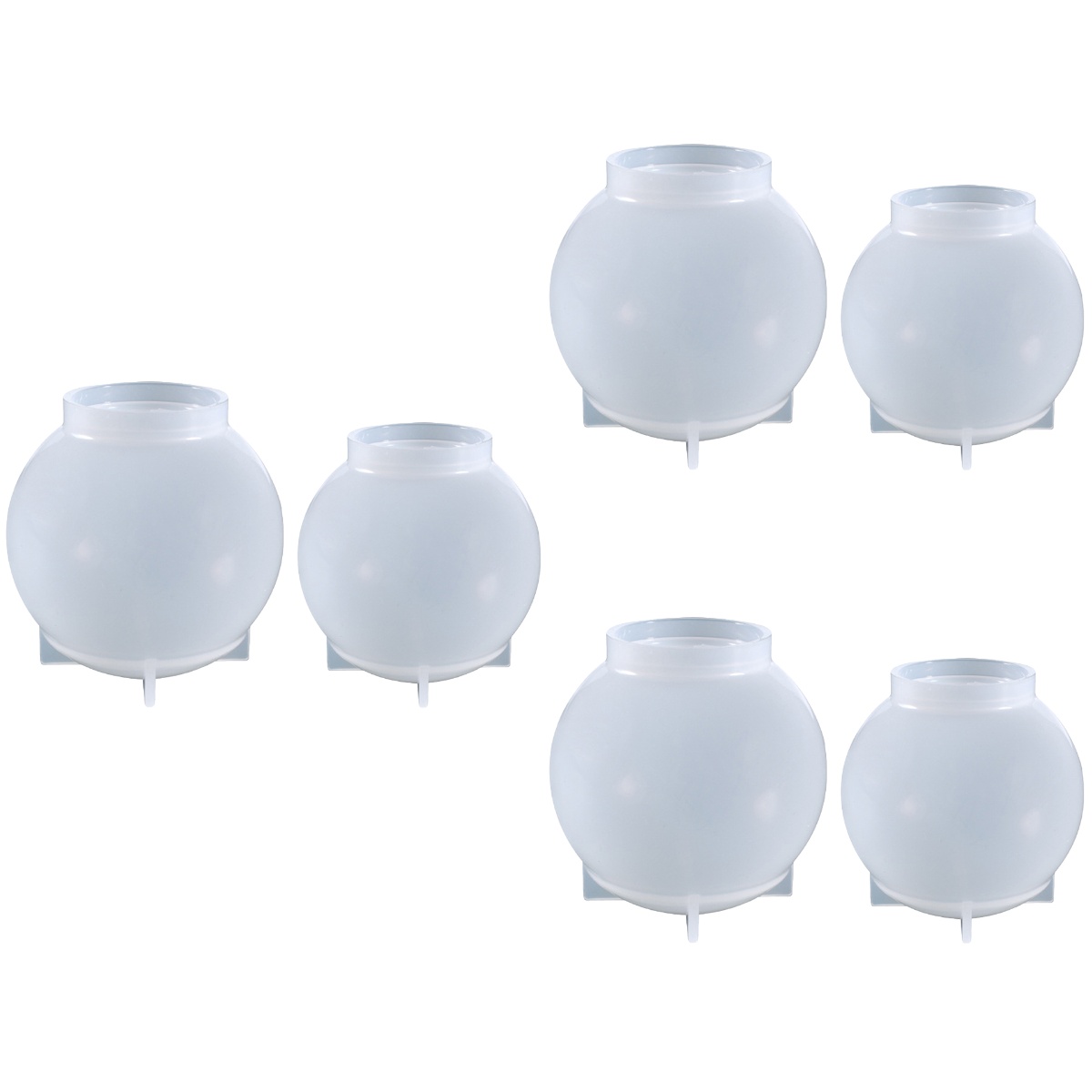 3 Pack Tray Molds Ball Mold DIY Craft Mold 5.90X5.90X5.90CM White ...