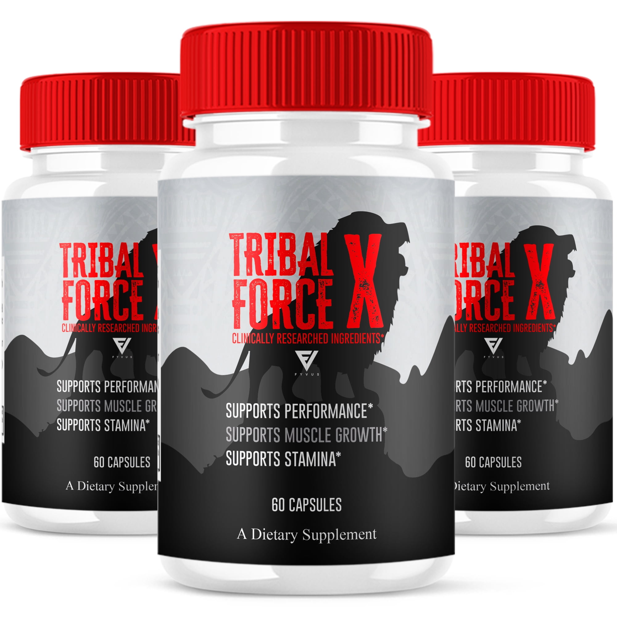 (3 Pack) Tribal Force X Capsules, TribalForceX Performance Pills (180 ...