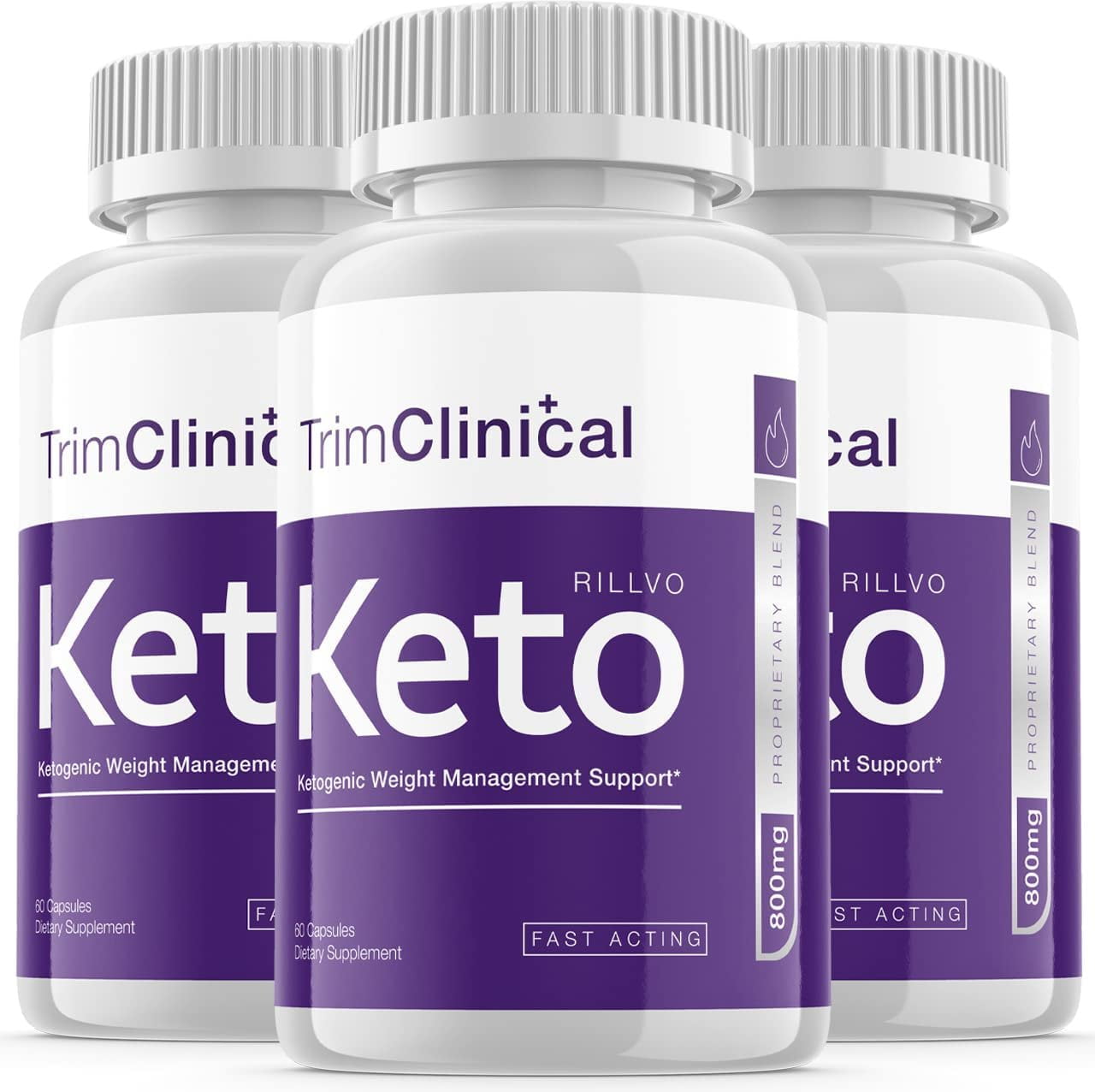 3 Pack Trim Clinical Keto Advanced Ketogenic Formula 180 Capsules ...