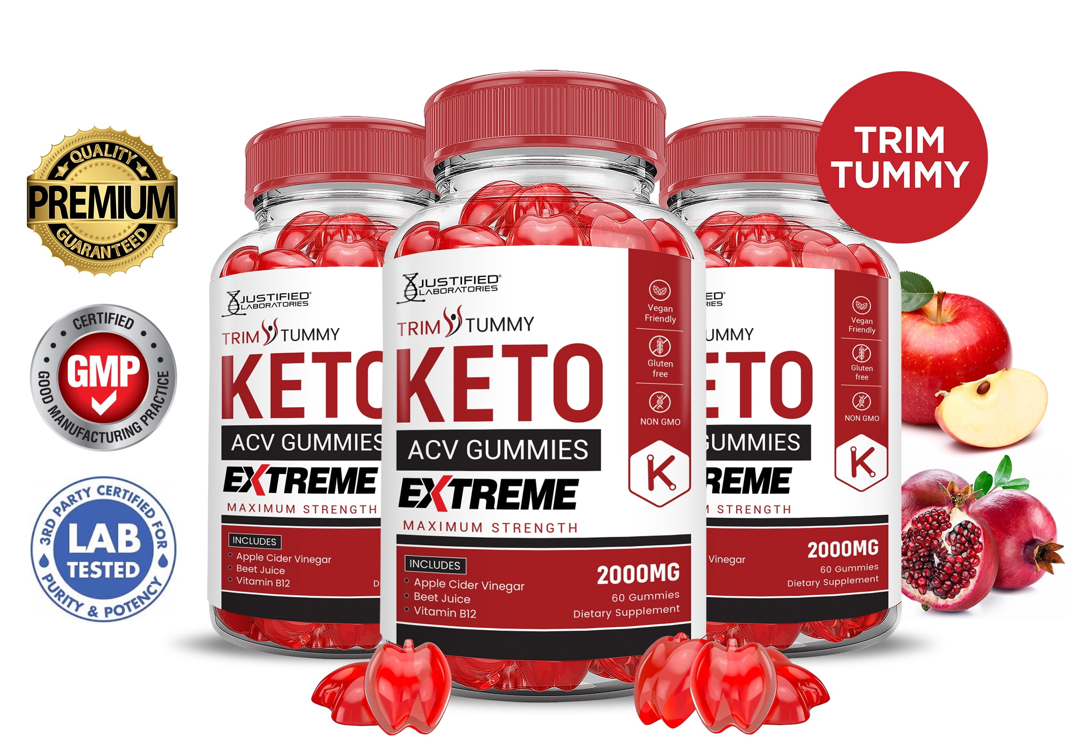 Trim Tummy Keto Extreme ACV 2000mg Gummies, Dietary Supplement for ...
