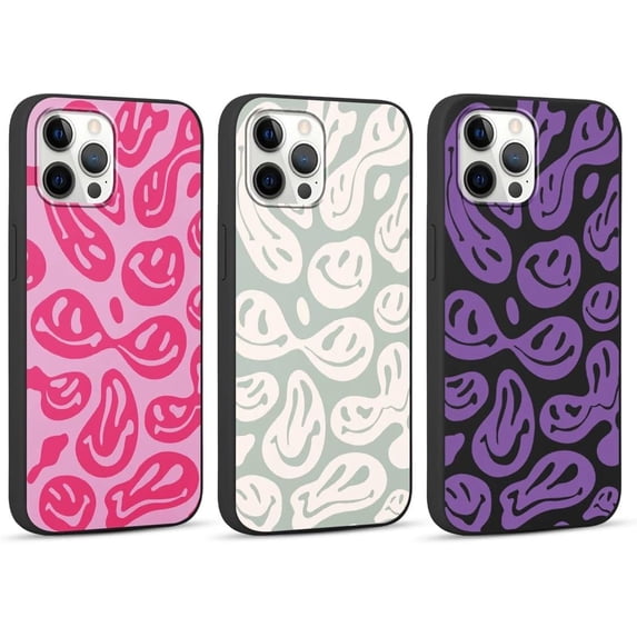 3 Pack Trippy Smile for iPhone 12 Pro Max 6.7" Phone Case, Funny Face ...