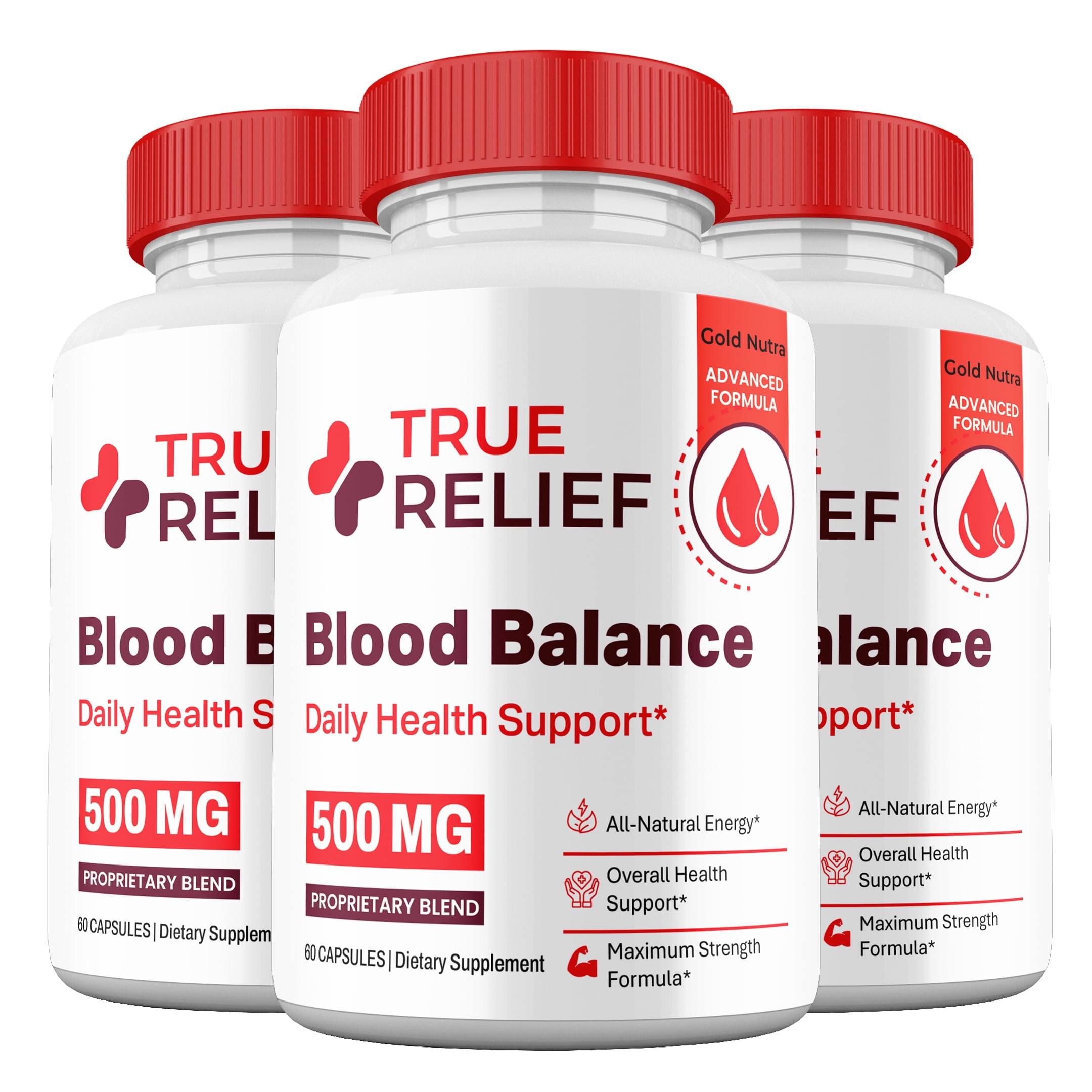 (3 Pack) True Relief Blood Balance Capsules, True Relief Supplement ...