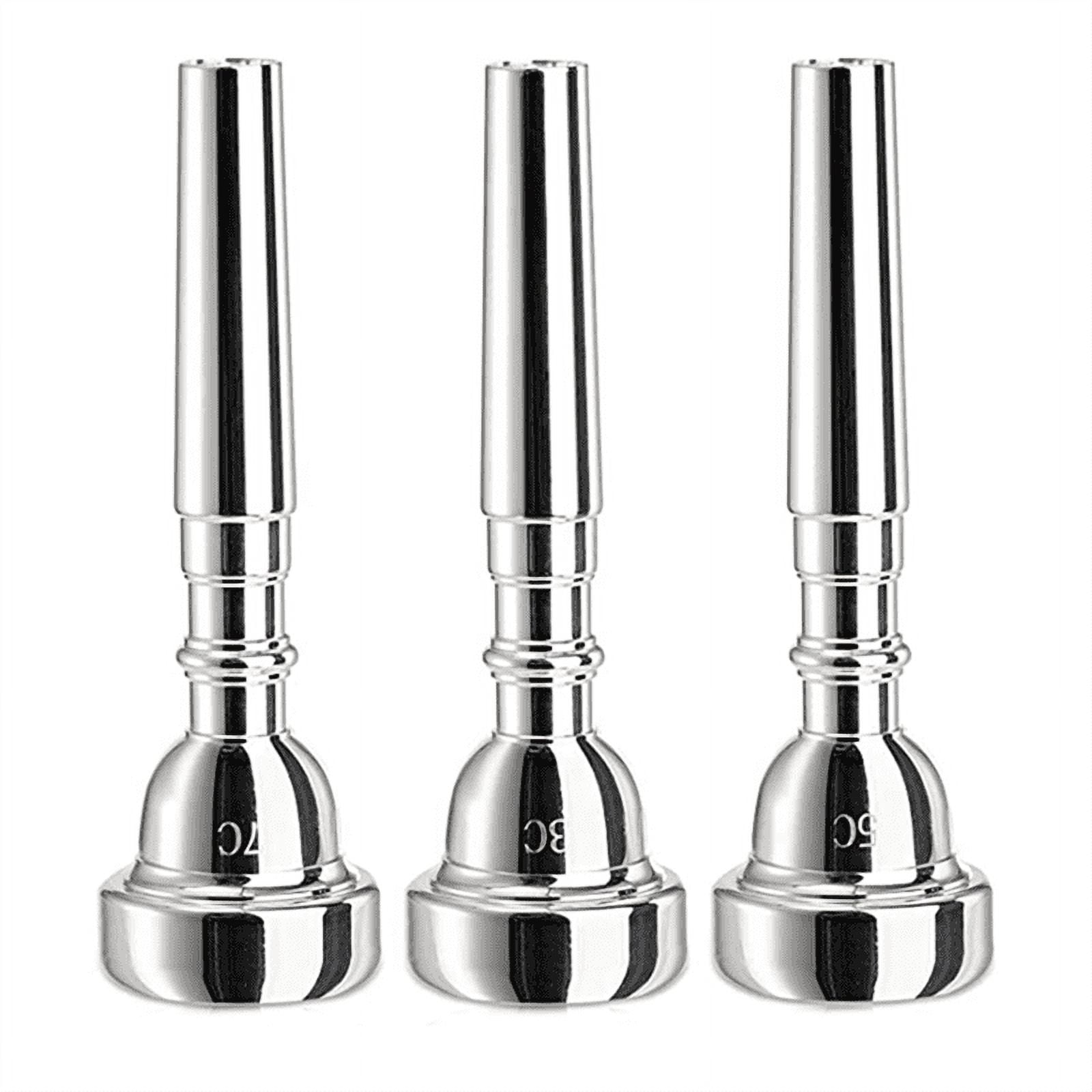 3 Pack Trumpet Mouthpiece, 7C 5C 3C Silver Plated Mouthpiece for ...