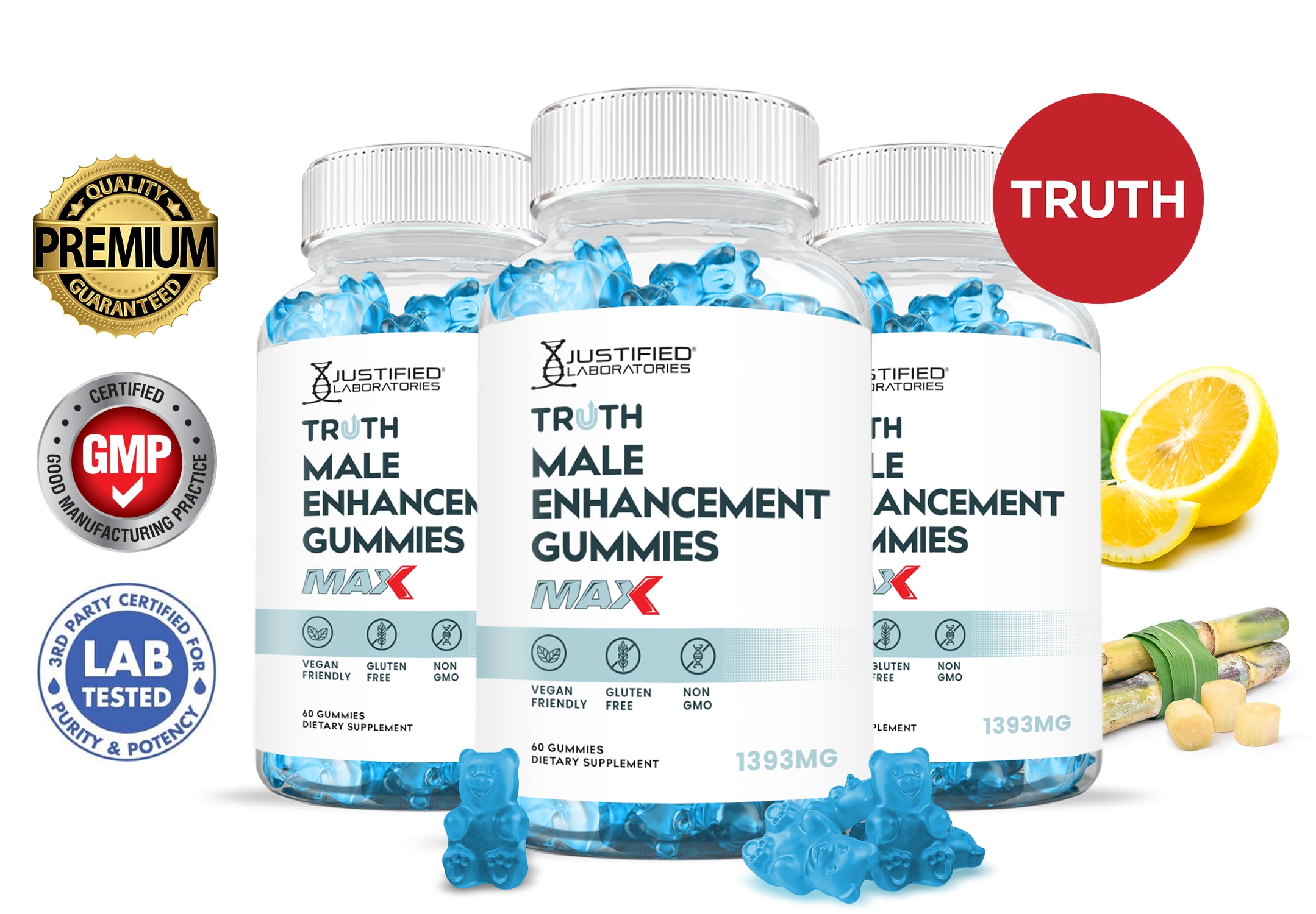 (3 Pack) Truth Male Enhancement Max Gummies 1393MG 180 Gummys - Walmart.com