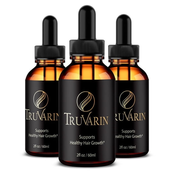 (3 Pack) Truvarin Hair Growth Formula, Premium Support Drops For ...