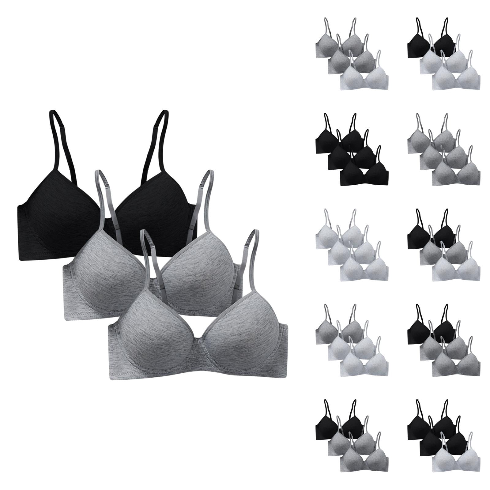 3 Pack Tshirt Bras for Women Lightweight Adjustable Spaghetti Strap ...