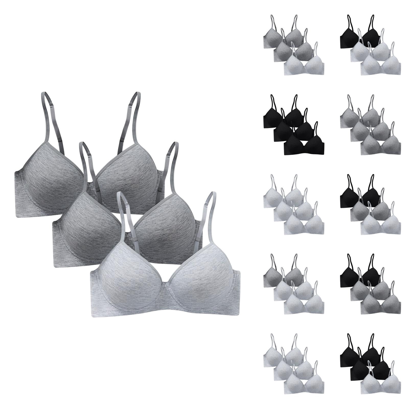3 Pack Tshirt Bras for Women Lightweight Adjustable Spaghetti Strap ...