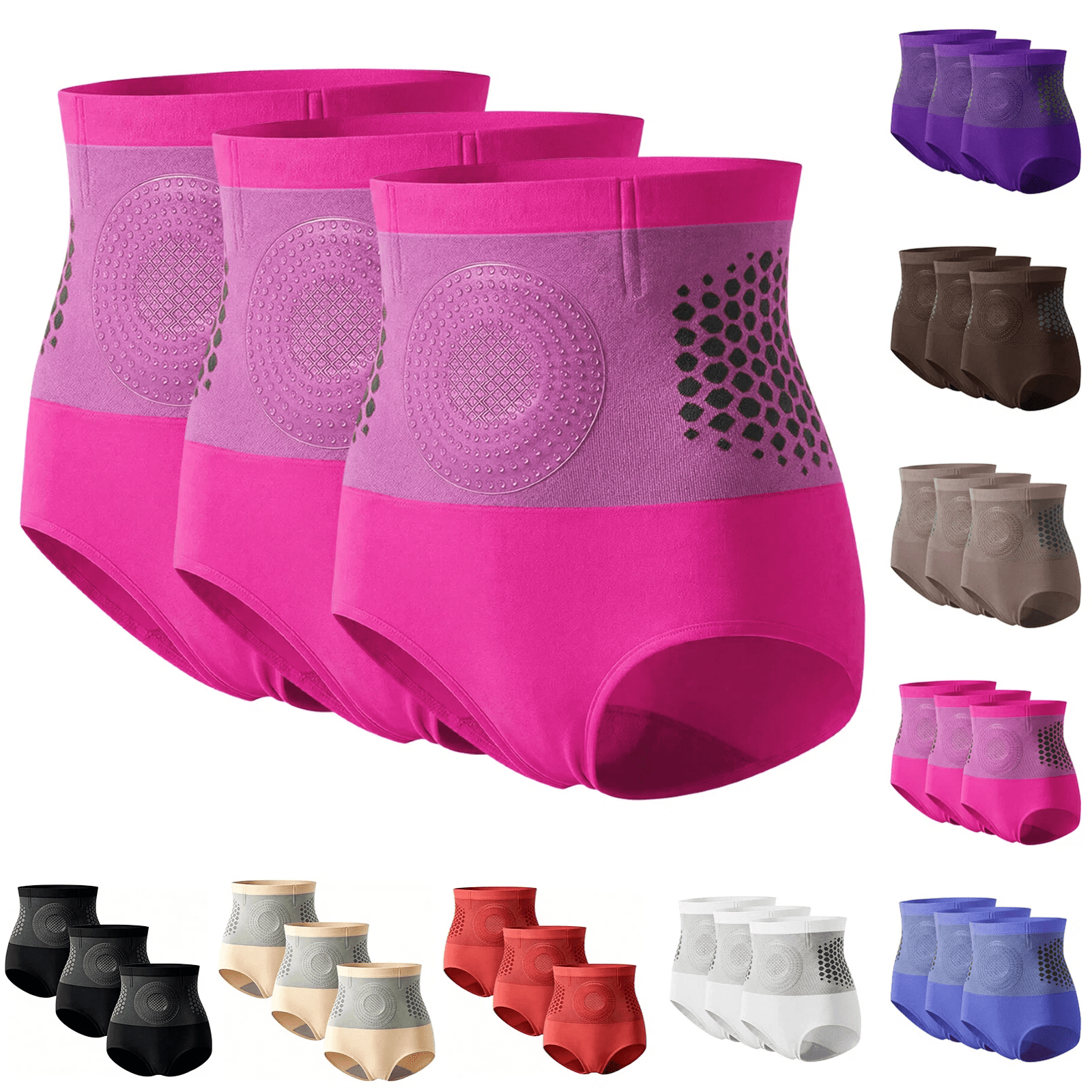 3 Pack Tummy Control Shapewear for Women, 4 in 1 High Waisted Seamless ...
