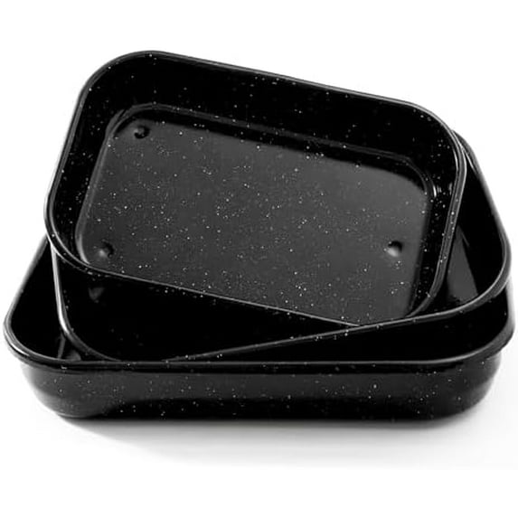 3-Pack Turkey Roasting Pans for Ovens Cake Roaster Pan Set Deep Lasagna ...