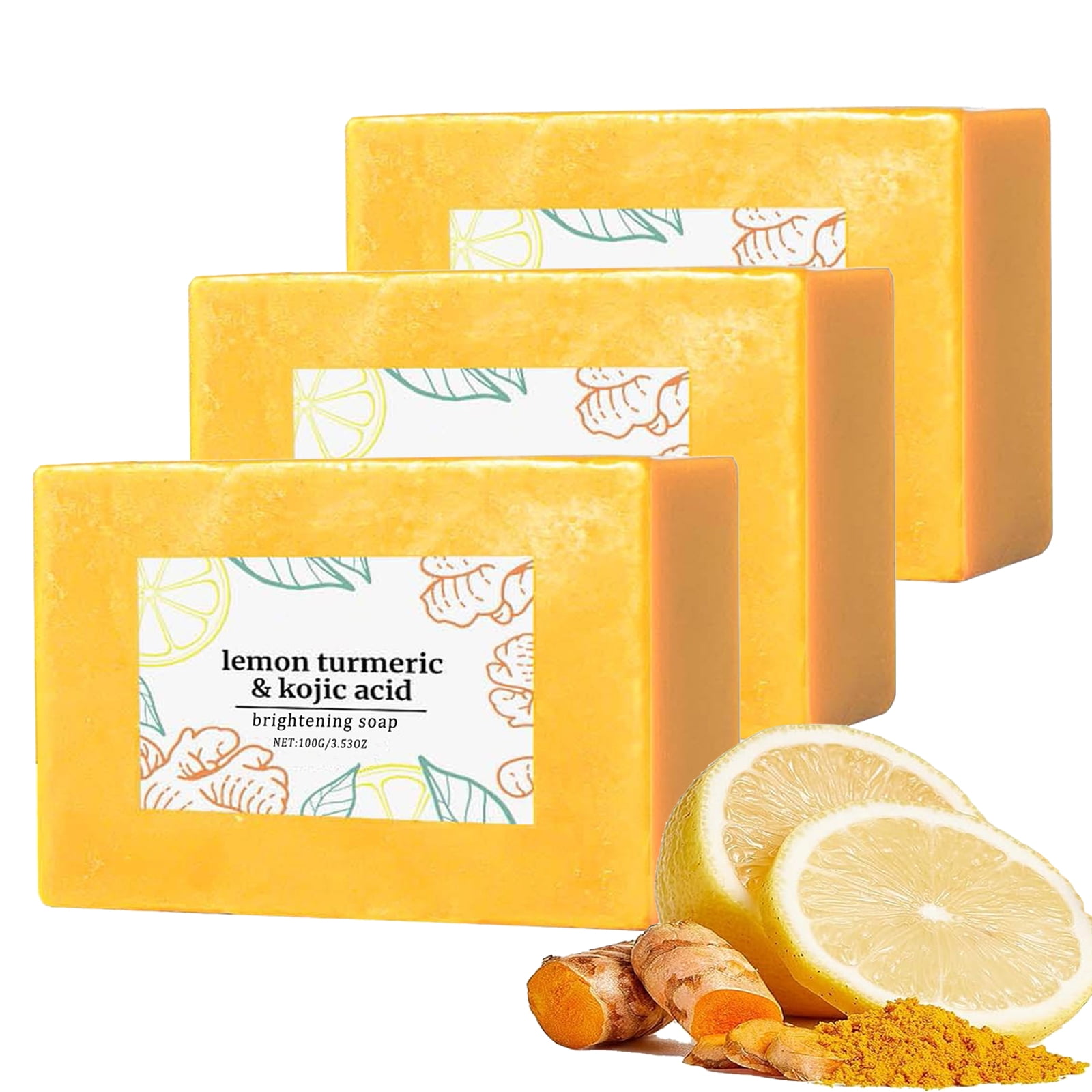 3 Pack Turmeric Soap Bar for Hyperpigmentation – Lemon Turmeric Skin ...