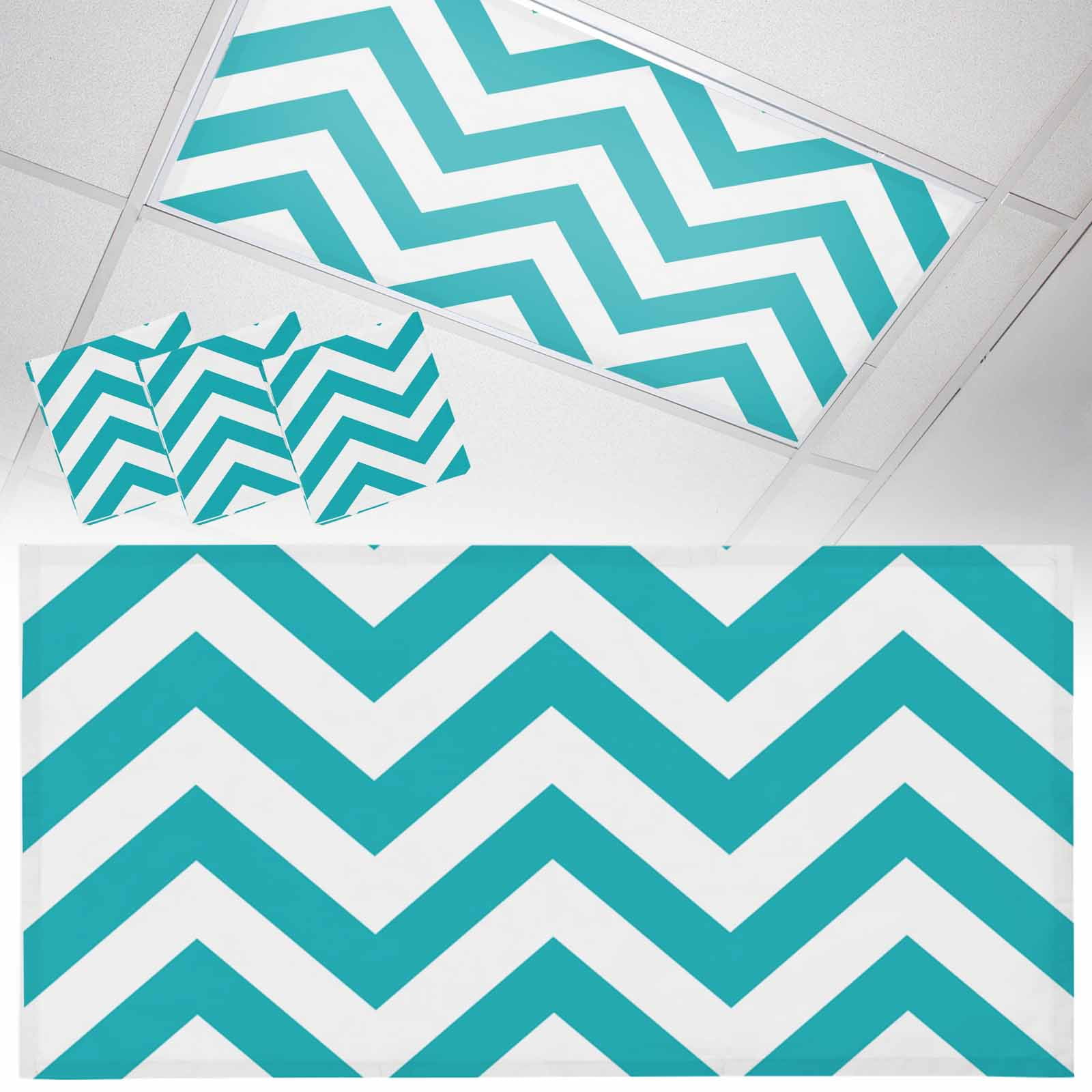 3 Pack Turquoise Teal Fluorescent Light Covers for Ceiling Lights ...