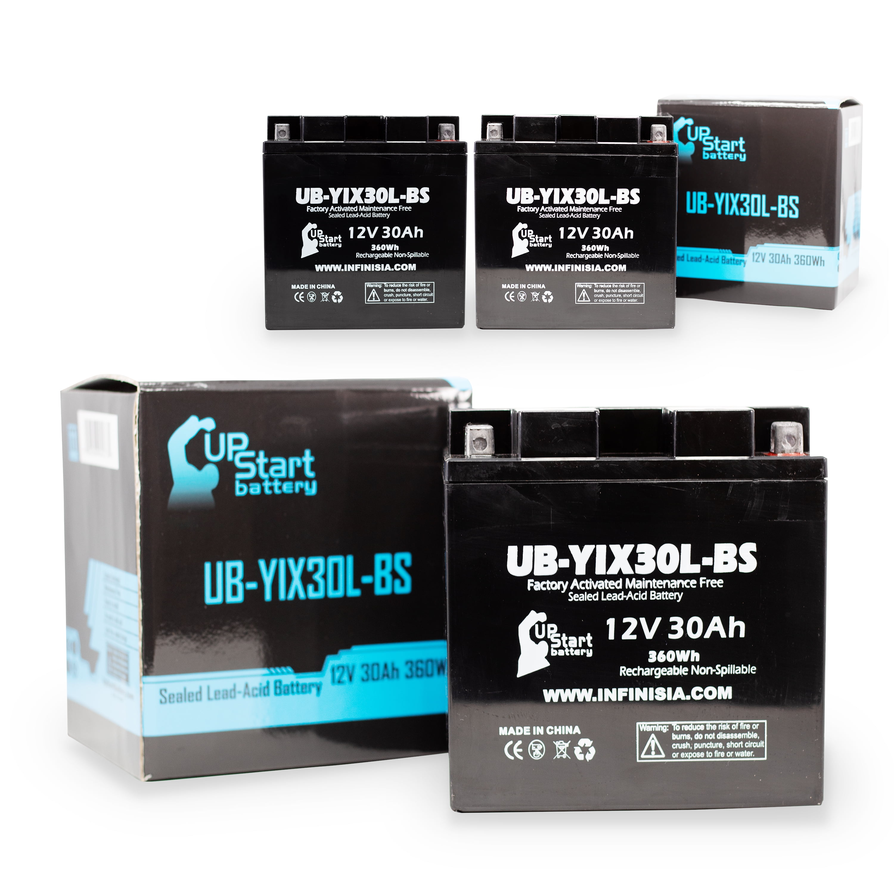 3-Pack UB-YIX30L-BS Battery Replacement for 1982 BMW R80/7, R80RT 800 ...